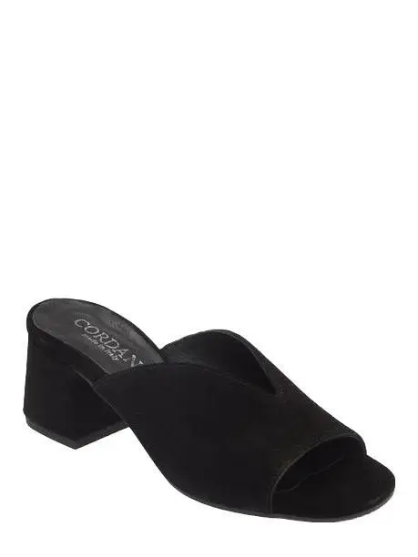 Cordani Pollie Suede Slide Sandal - Crosta Nero