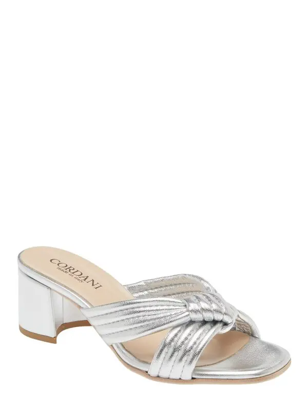 Cordani Imani Metallic Slide Sandal - Argento