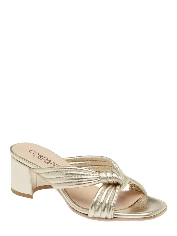 Cordani Imani Metallic Slide Sandal - Platino