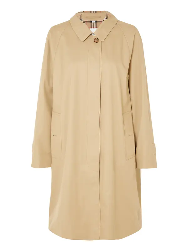 Burberry Camden Organic Cotton-gabardine Car Coat - Neutrals