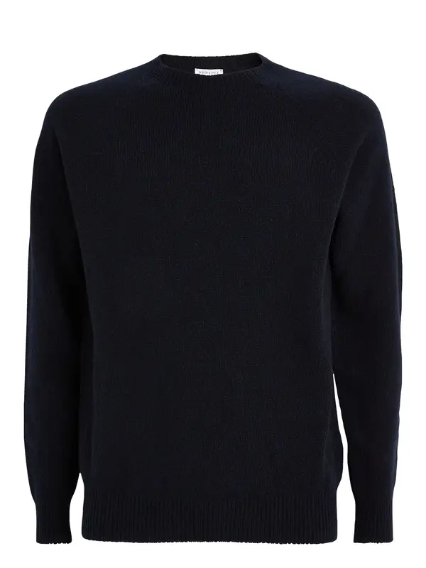Sunspel Lambswool Jumper - Navy