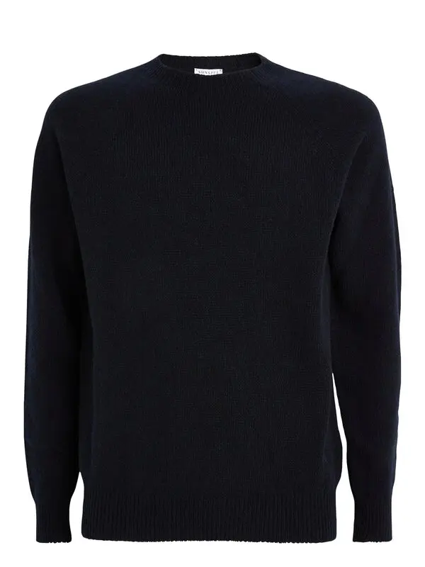 Sunspel Lambswool Jumper - Navy