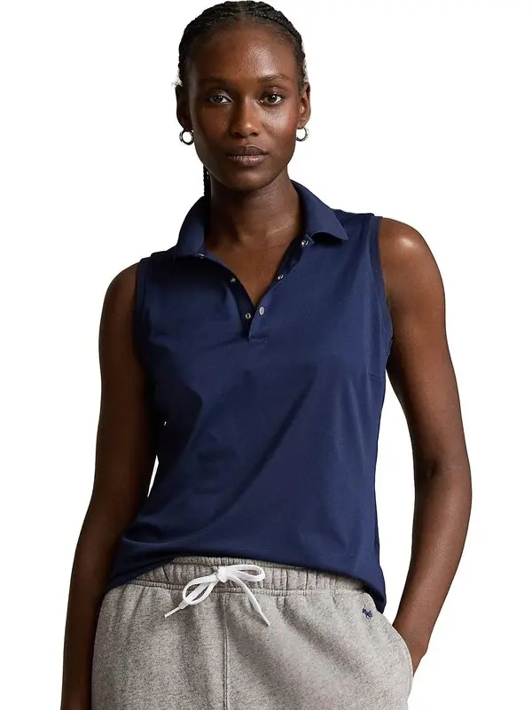 Ralph Lauren Classic Fit Sleeveless Tour Polo Shirt - Refined Navy