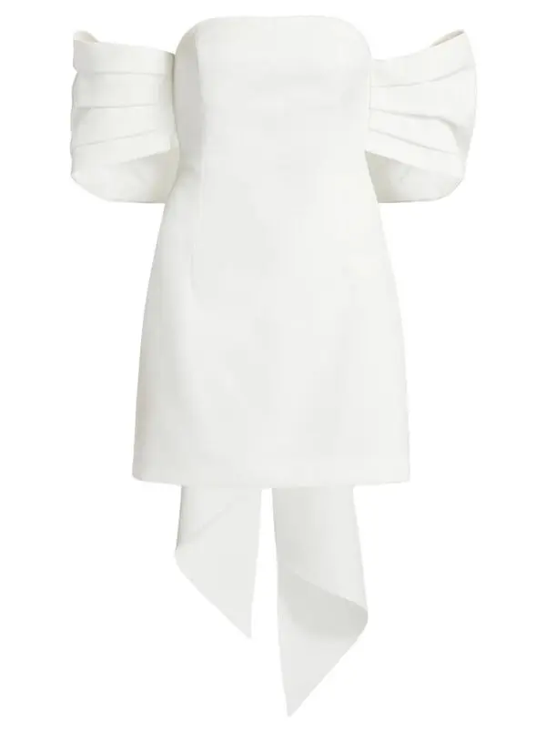 ELLIATT Disco Hour Calypso Bow Minidress - Ivory