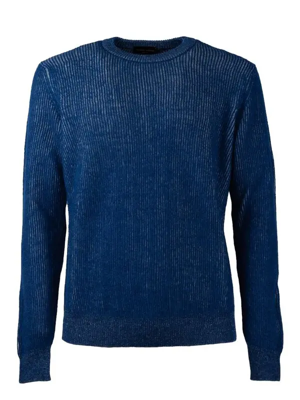 ROBERTO COLLINA Vanisé Crewneck Sweater - Blue