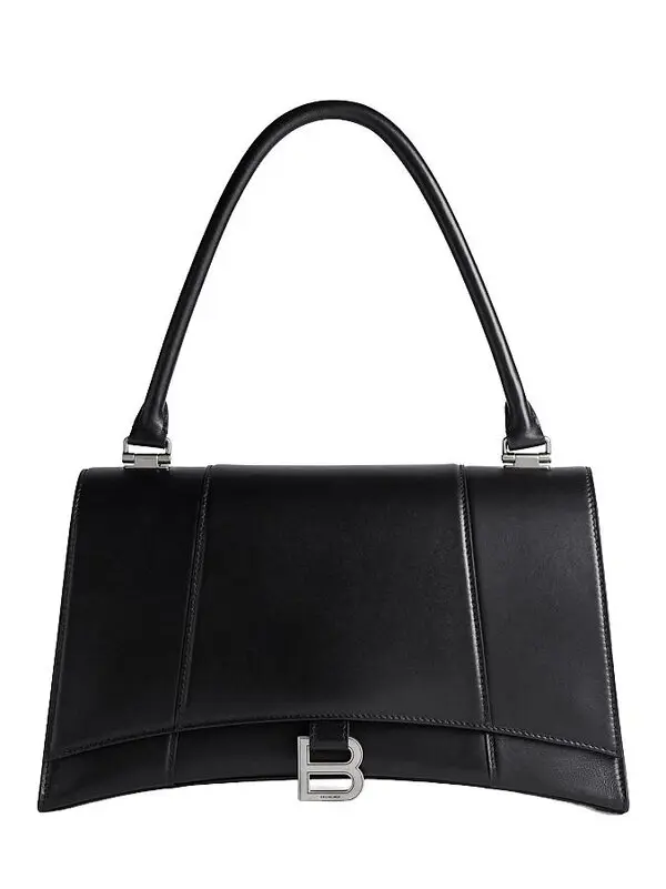Balenciaga Hourglass Hinge Medium Handbag - Black