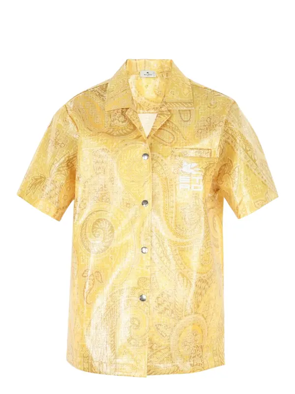 Etro Printed Nylon Shirt - Yellow