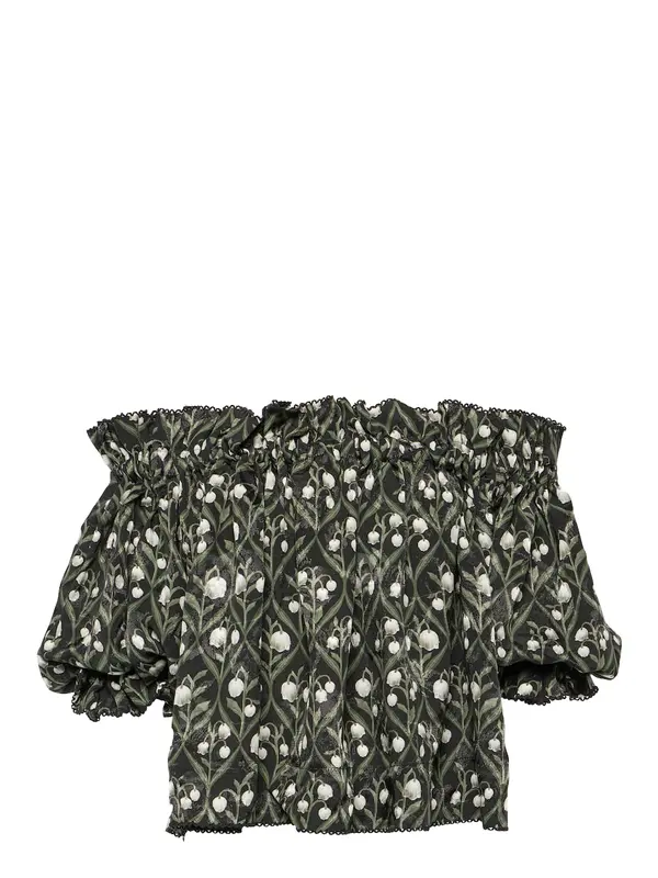 Agua Bendita Urucú Perla Off-shoulder Blouse - Multicoloured