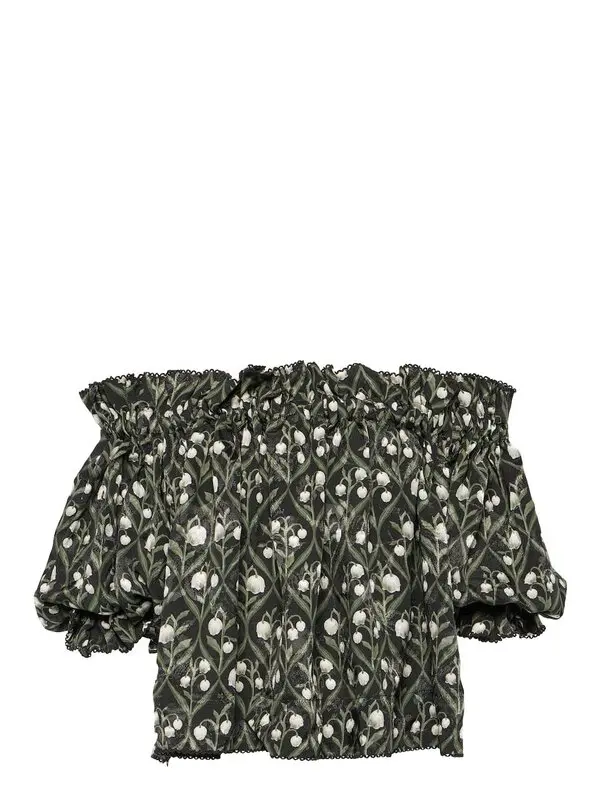 Agua Bendita Urucú Perla Off-shoulder Blouse - Multicoloured