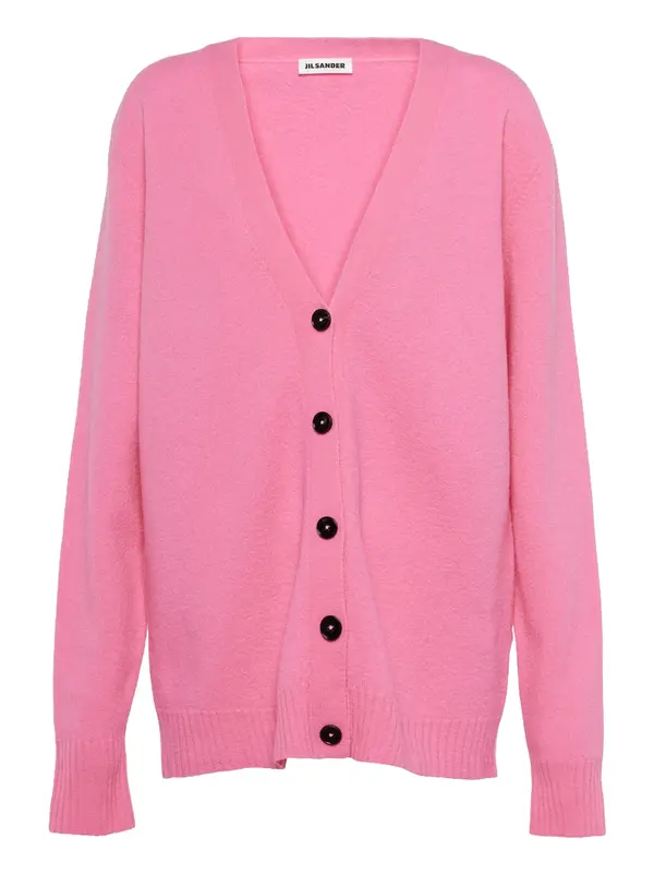 JIL SANDER Wool Cardigan - Pink