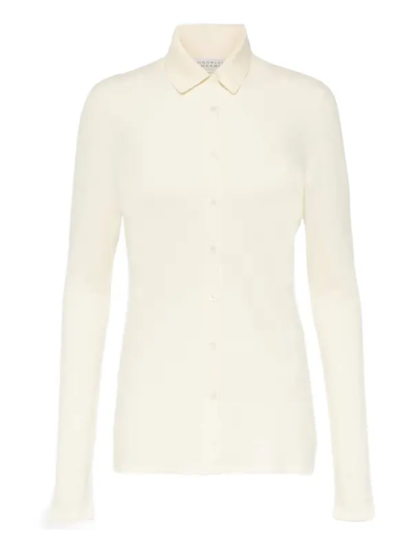 Gabriela Hearst Deidre Wool Shirt - White