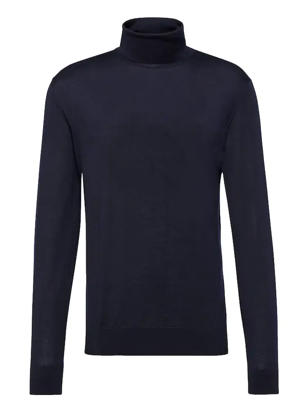 Dolce & Gabbana Cashmere-blend Turtleneck Sweater - Blue