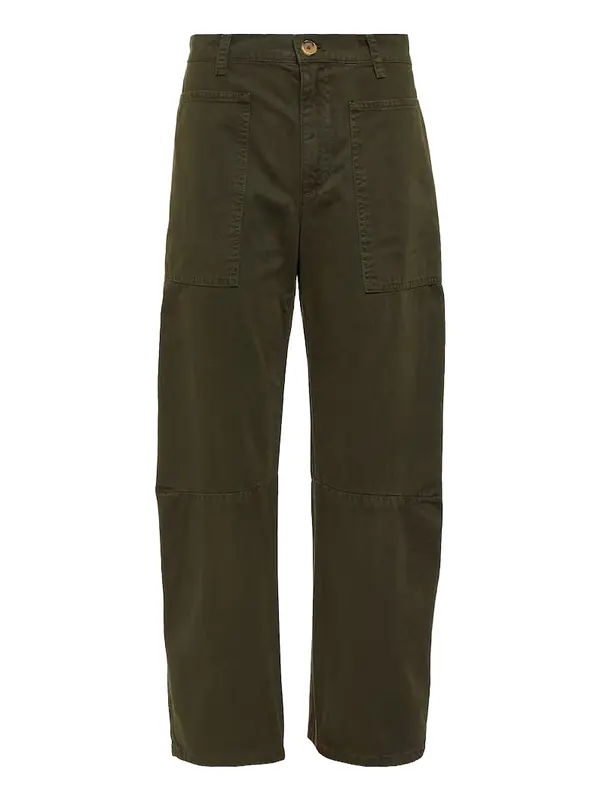 Velvet By Graham & Spencer Brylie Cotton Twill Cargo Pants - Green
