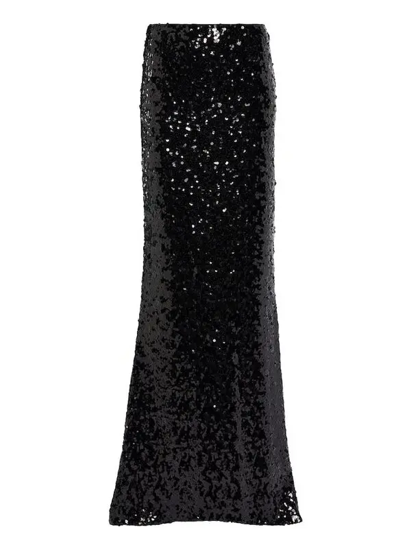 Dolce & Gabbana Sequined Maxi Skirt - Black