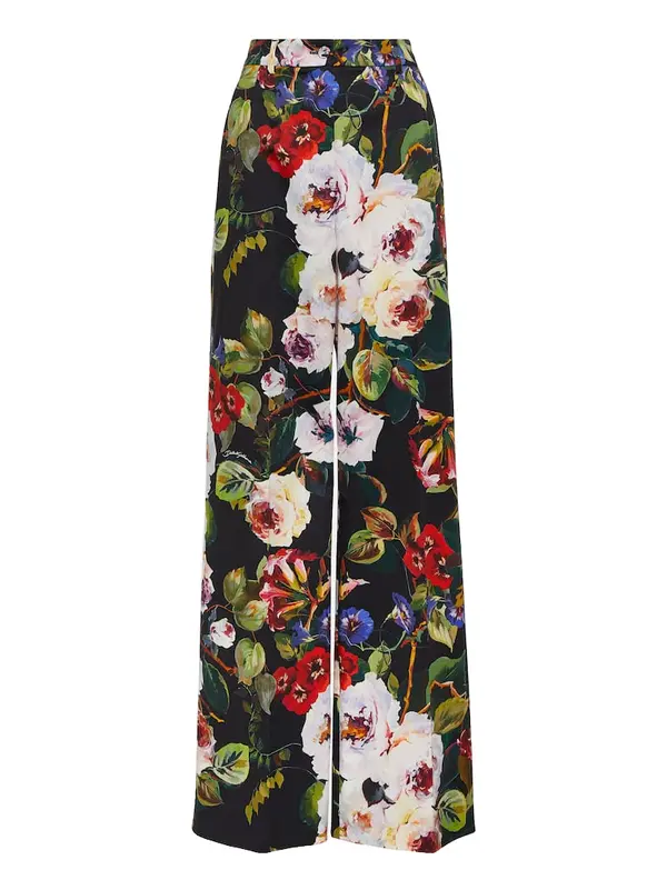 Dolce & Gabbana Floral Wide-leg Pants - Multicoloured
