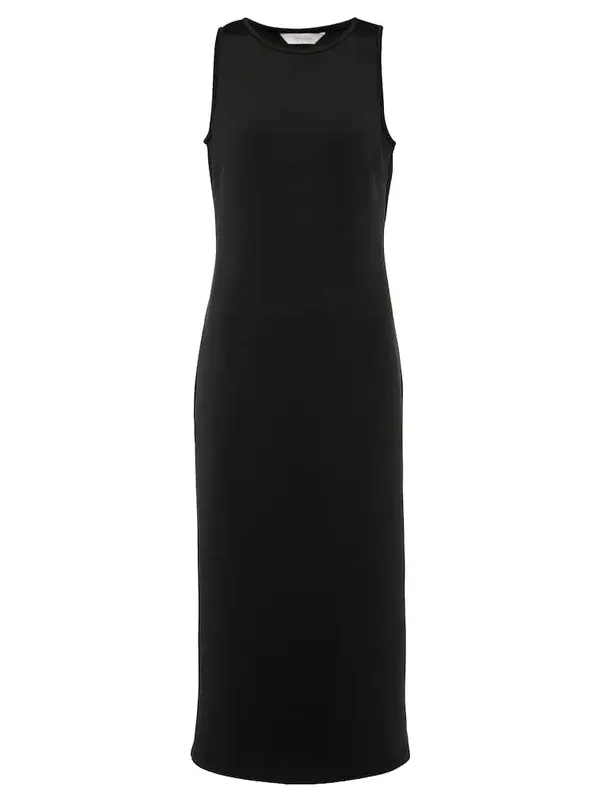 Max Mara Baccano Jersey Midi Dress - Black