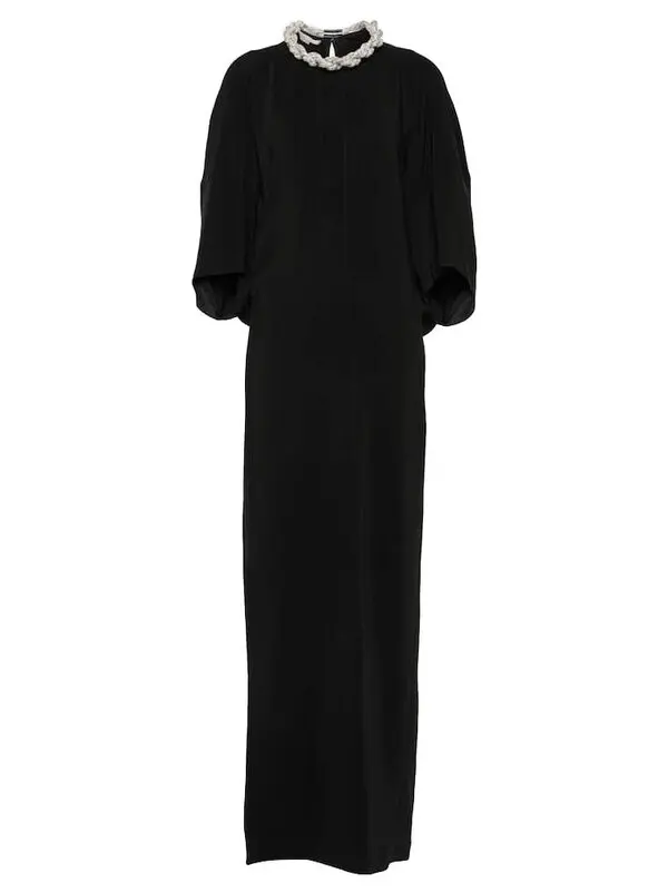 Stella McCartney Crystal-braided Maxi Dress - Black