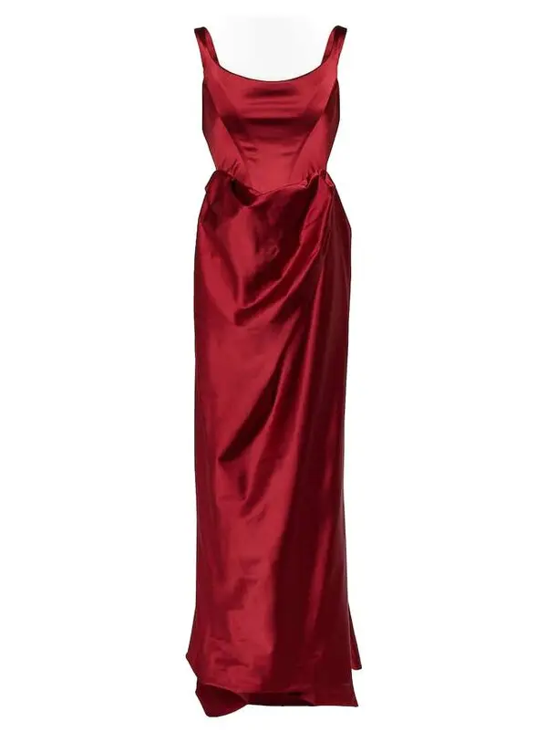 VIVIENNE WESTWOOD Draped Satin Gown - Red