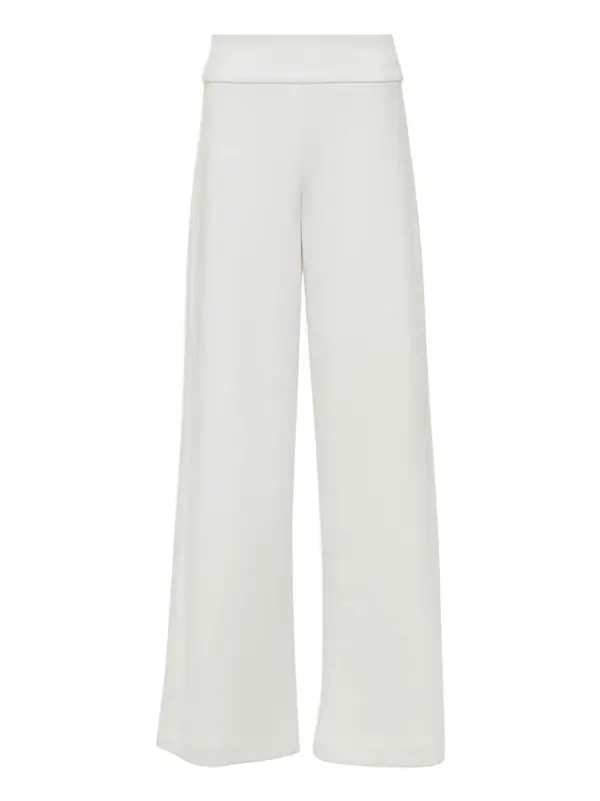 Max Mara Levante High-rise Jersey Straight Pants - White