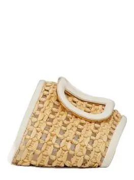 Valentino Garavani Vlogo Raffia Slide Sandal - Natural/ivory