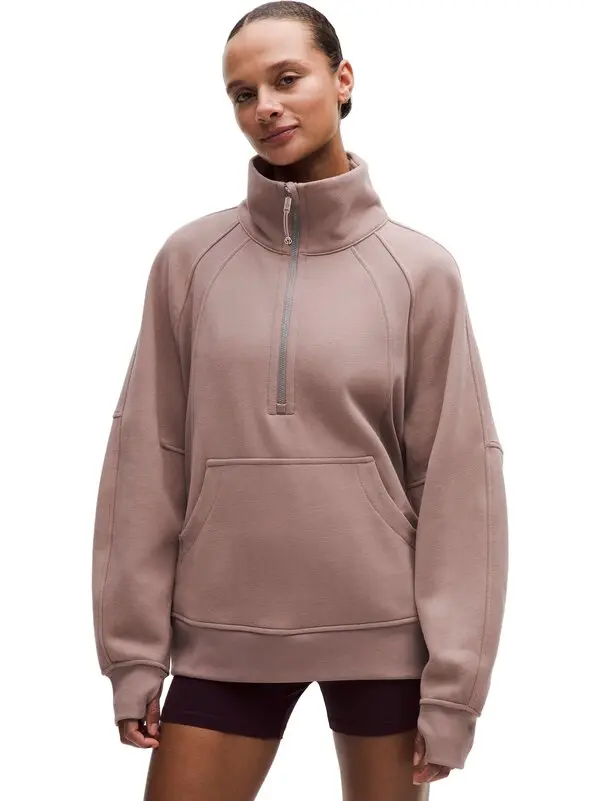 Lululemon Scuba Oversized Funnel-neck Half Zip - Ashen Rose