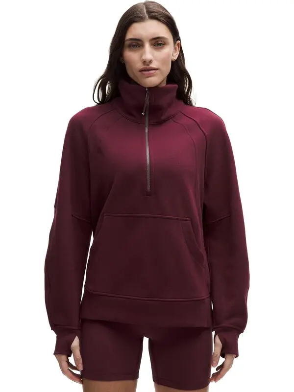 Lululemon Scuba Oversized Funnel-neck Half Zip - Burgundy Bay