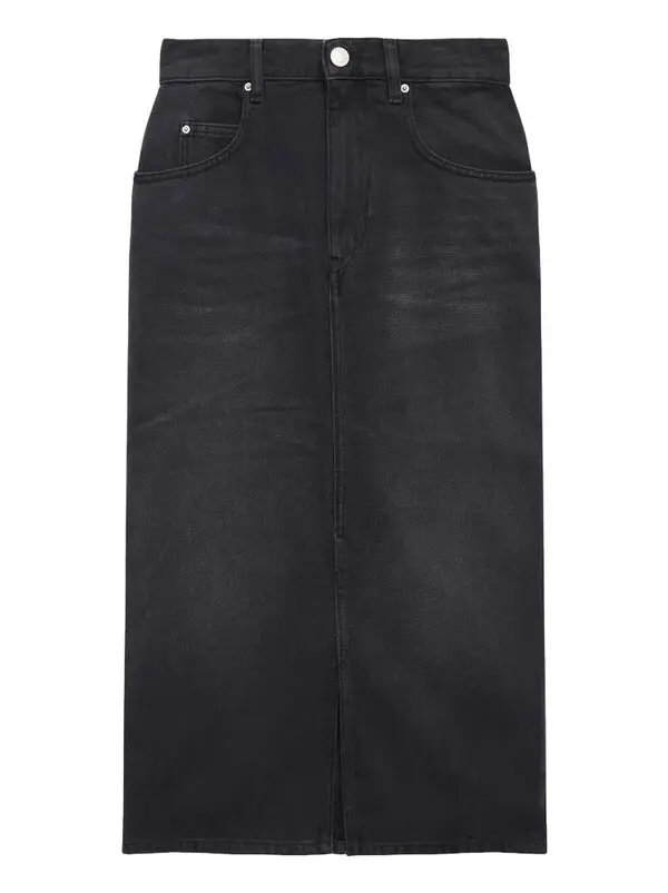 Isabel Marant Tilauria Midi Denim Skirt - Black