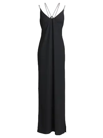 MONIQUE GARÇONNE Crepe Maxi Gown - Black