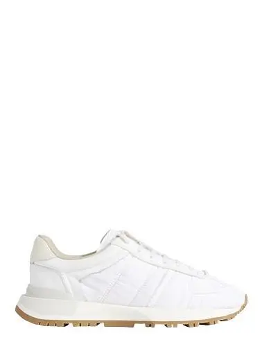 MAISON MARGIELA Textile Fibers And Leather Low-top Sneakers - White