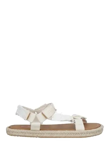 MAISON MARGIELA Textile Fiber Espadrille Sandals - Beige