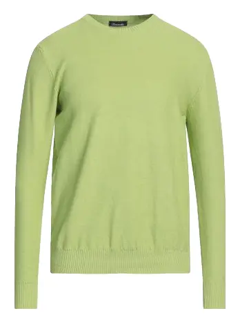DRUMOHR Solid Cotton Sweater - Green
