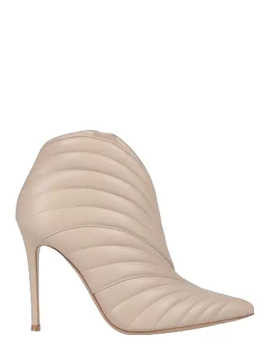 GIANVITO ROSSI Leather Ankle Boots - Beige