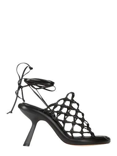 VIC MATIE Sandals With Ankle Ties - Black
