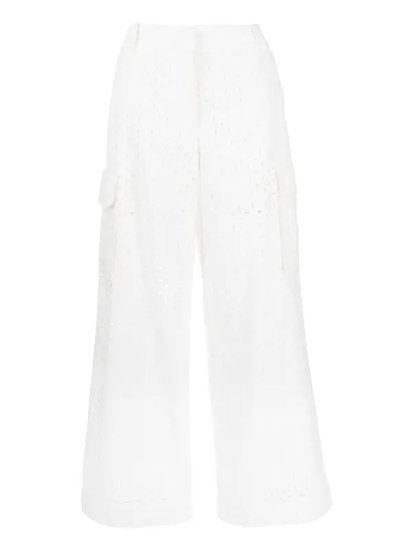 Zimmermann Matchmaker Anglaise Cotton Trousers - White