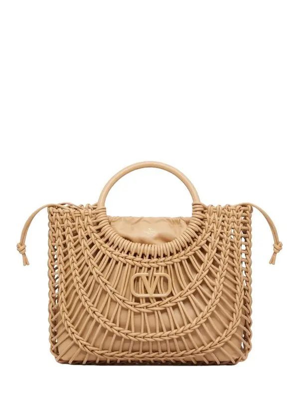 Valentino Garavani Allknots Woven Tote - Neutrals