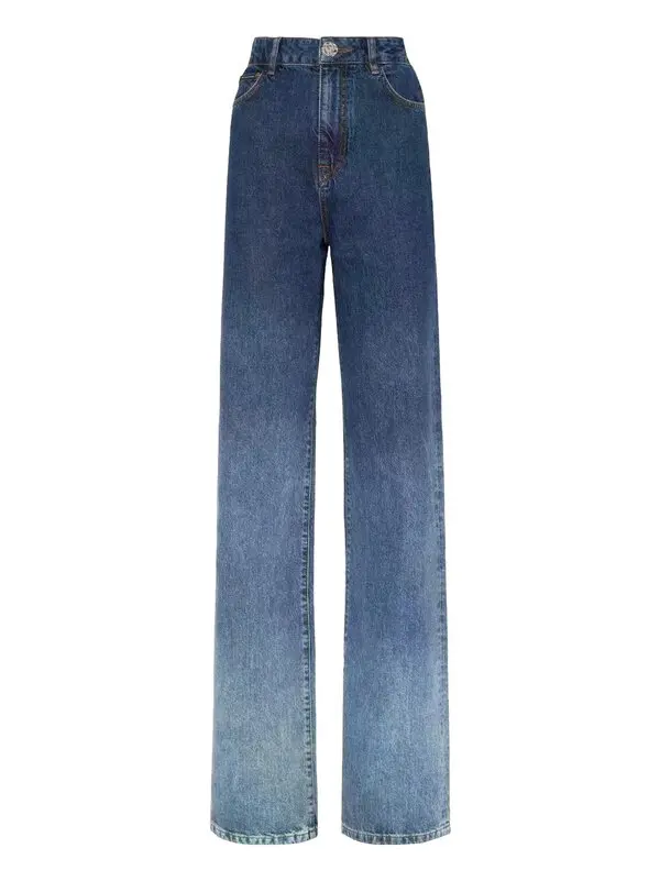 Philipp Plein Gradient-effect High-rise Jeans - Blue