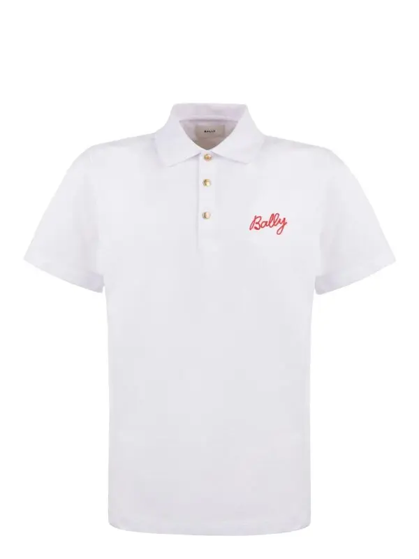 Bally Logo-embroidered Polo Shirt - White