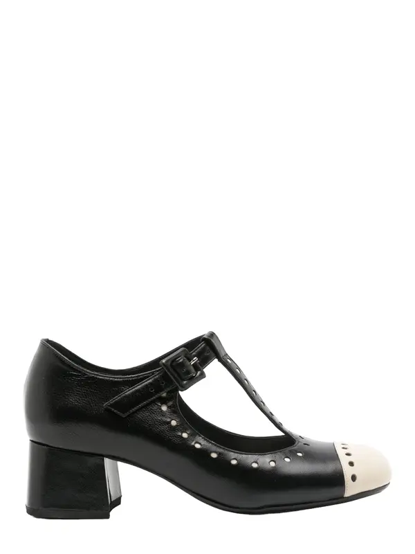 STUDIO CHOFAKIAN Gabrielle 40mm Mary Jane Pumps - Black