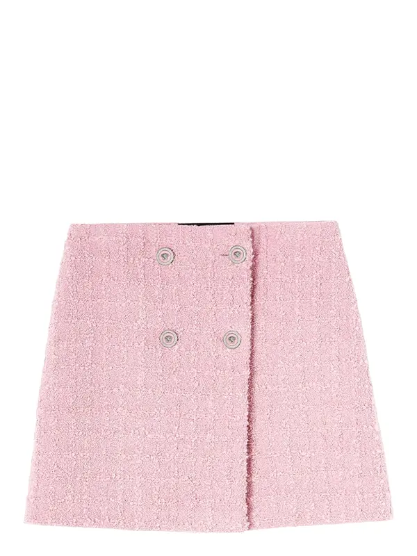 Versace Tweed High-waist Skirt - Pink