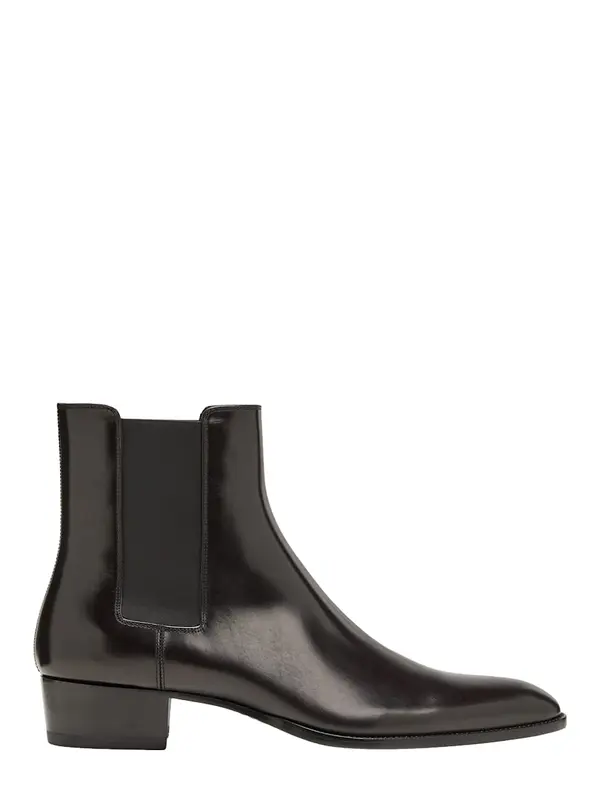 Saint Laurent Wyatt 40 Chelsea Boots - Sparrow Brown