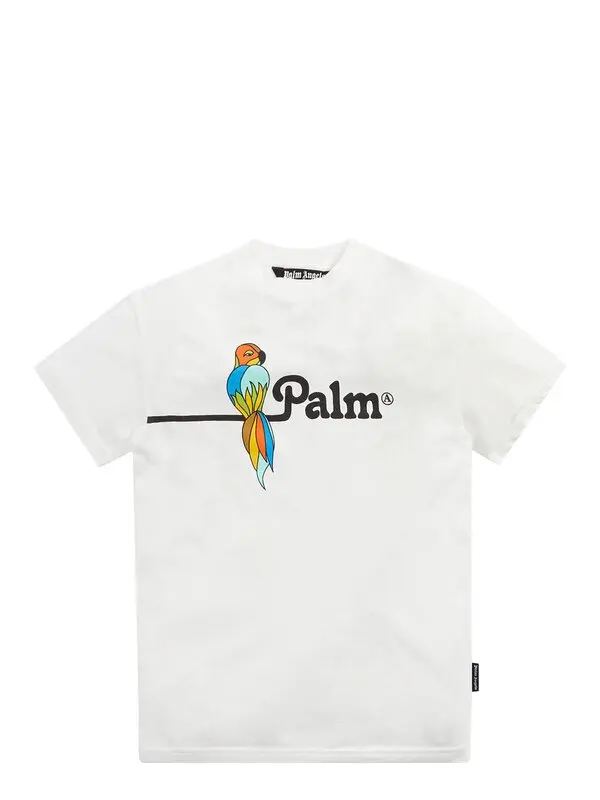 Palm Angels Parrot Vintage Tee /black - White