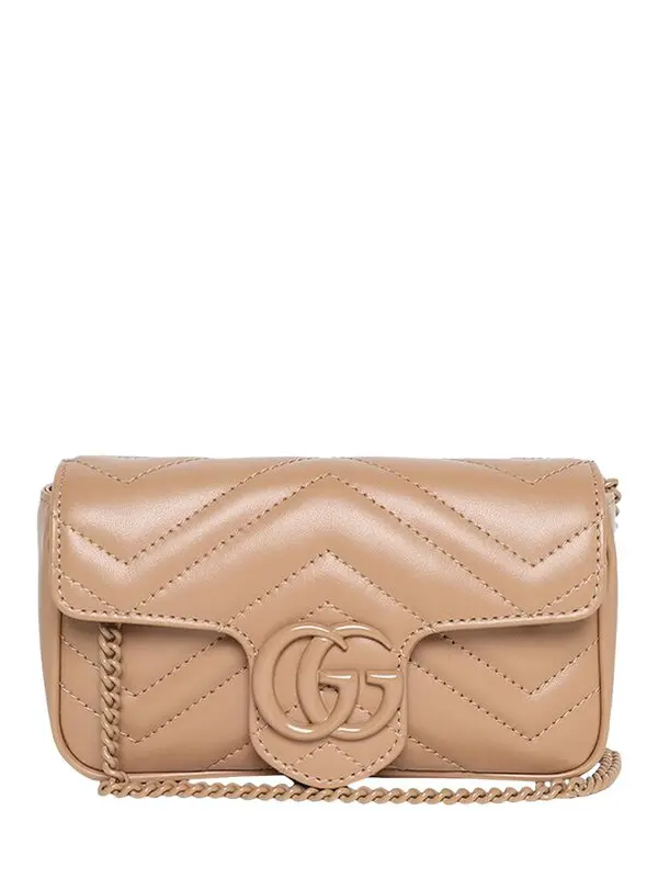Gucci Gg Marmont Matelasse Super Mini Bag - Tan