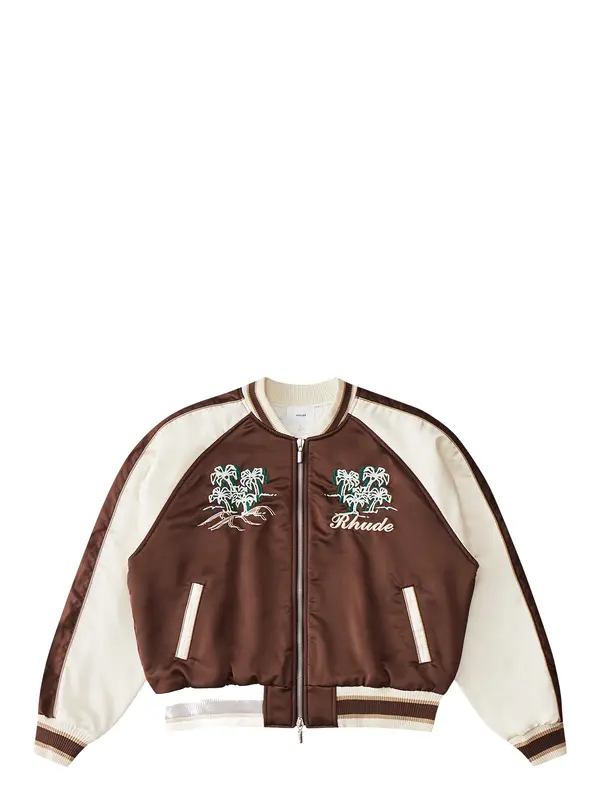 Rhude Crepe Satin Souvenir Jacket - Brown