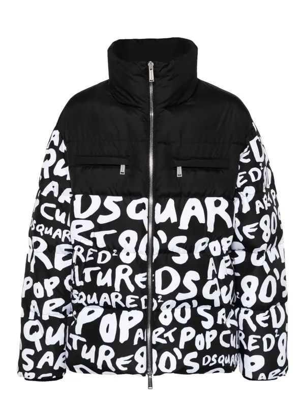 Dsquared2 D2 Pop 80's Two-tone Padded Jacket - Black