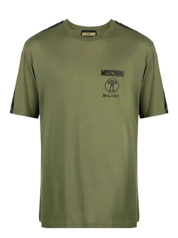 Moschino Double Question Mark Cotton T-shirt - Green