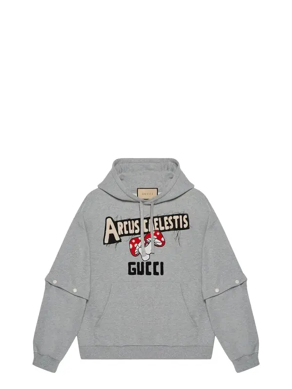 Gucci Embroidered Hoodie - Grey