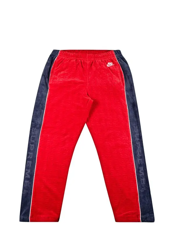 Supreme X Nike Velour Track Pant - Red