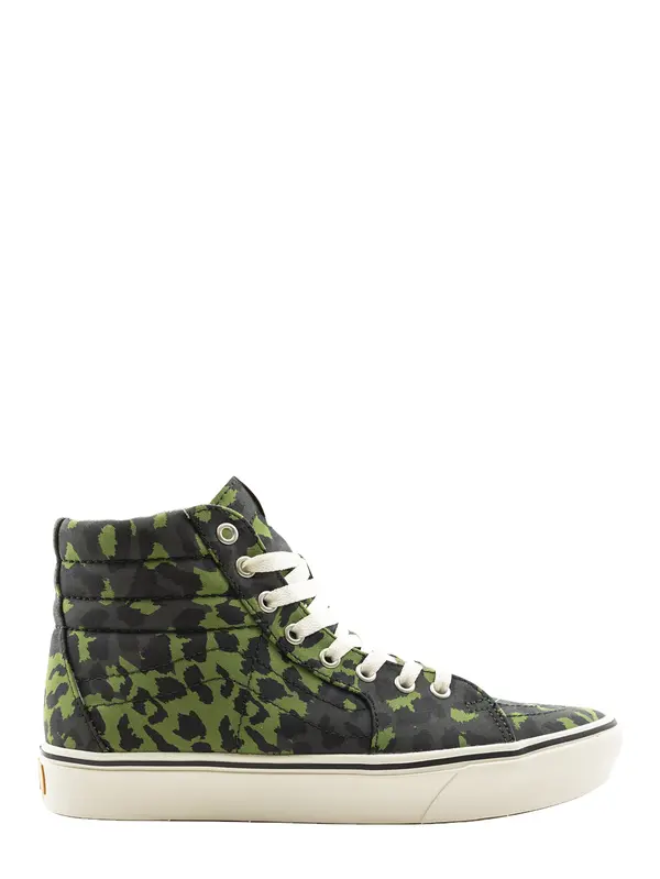 VANS Sk8-hi Comfycush Leopard Print Sneakers - Green