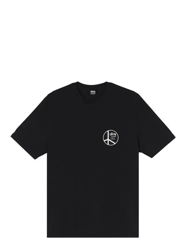 StÜssy Peace Dot Pigment Dyed Tee - Black