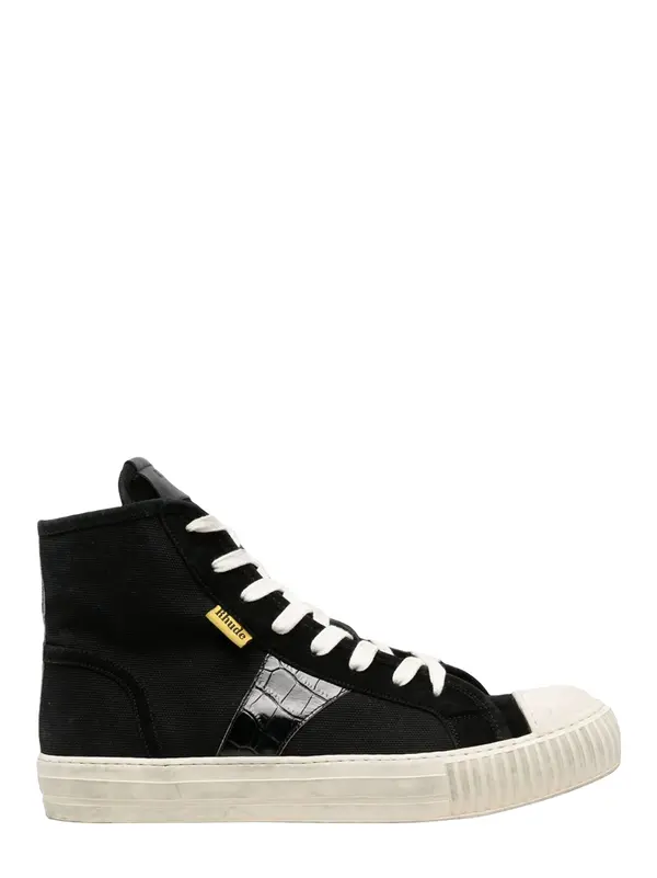 Rhude Bel Airs High Top Sneakers - Black